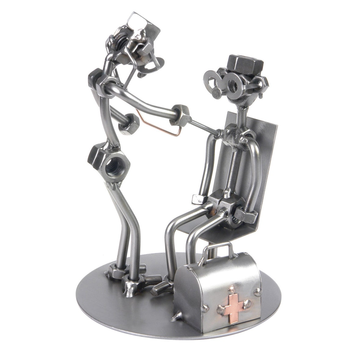 Nuts and Bolts Sculpture Physician Doctor - Handmade Metal Ornament ...