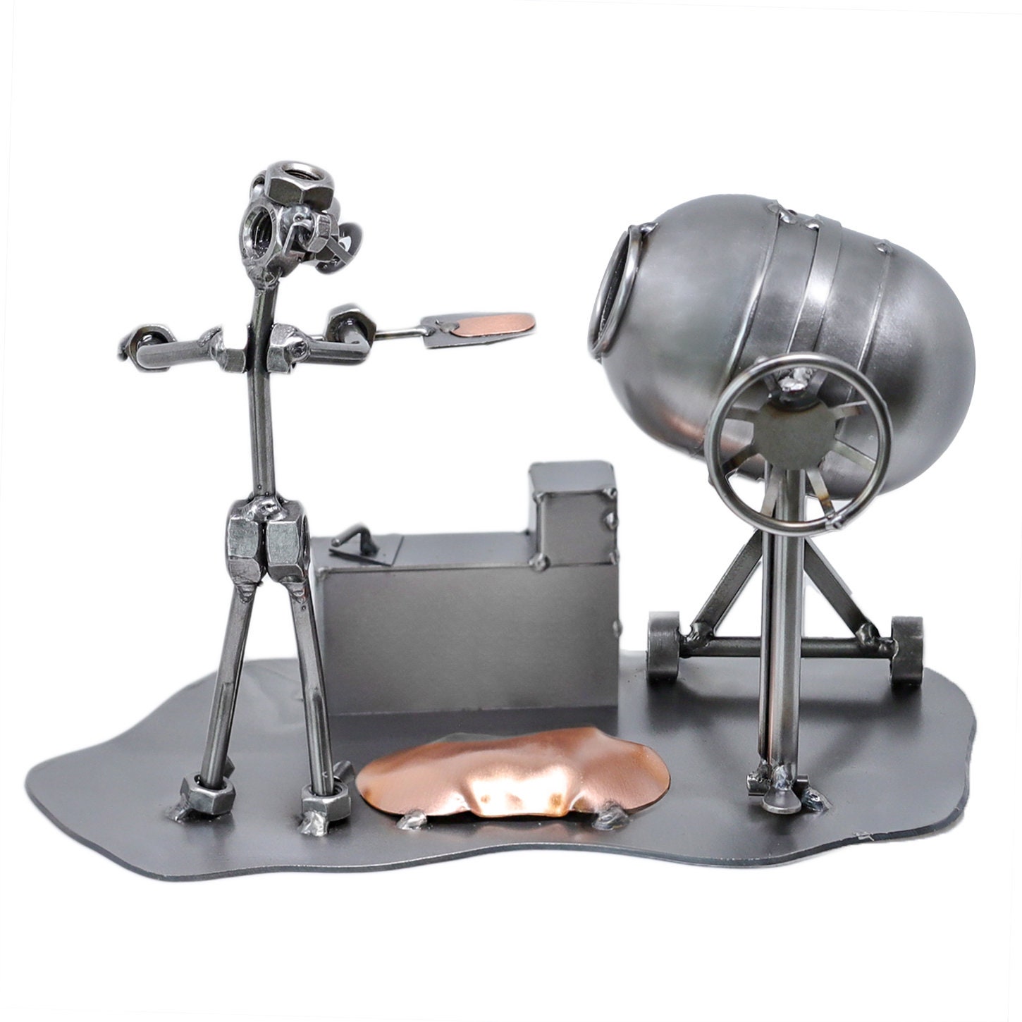 Nuts and Bolts Sculpture Builder House Building - Handmade Metal ...