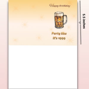 Happy Birthday Card, Digital Card, Printable Card, Party Like It's 1999 ...