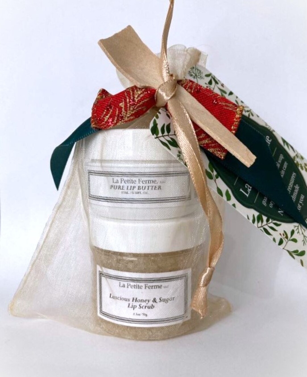 Lip Balm And Sugar Lip Scrub T Set Lip Butter All Natural Peppermint And Honey Lip Balm