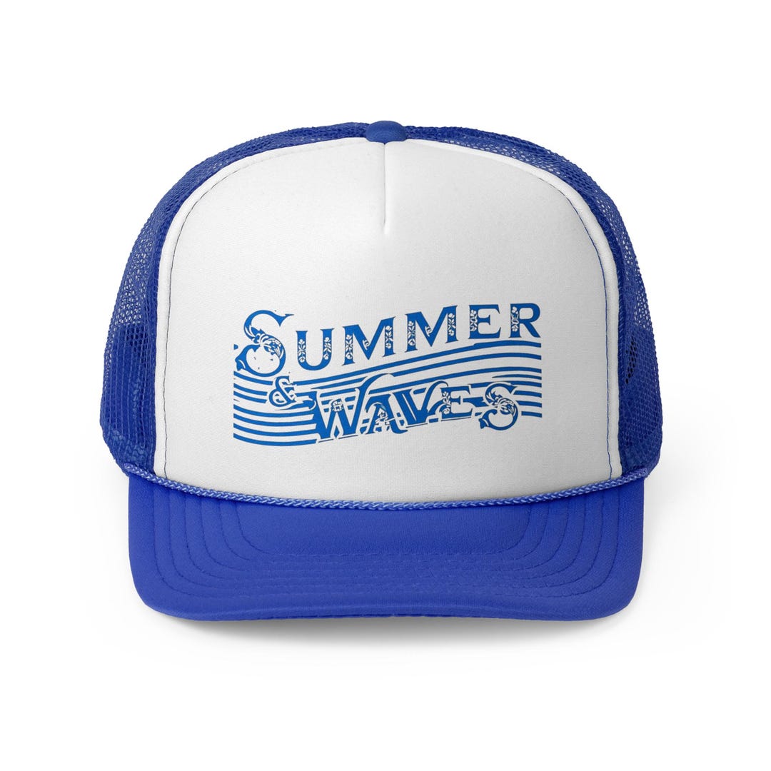 Summer Waves Trucker Cap | Beach Style, Outdoor Fun, Casual Wear ...
