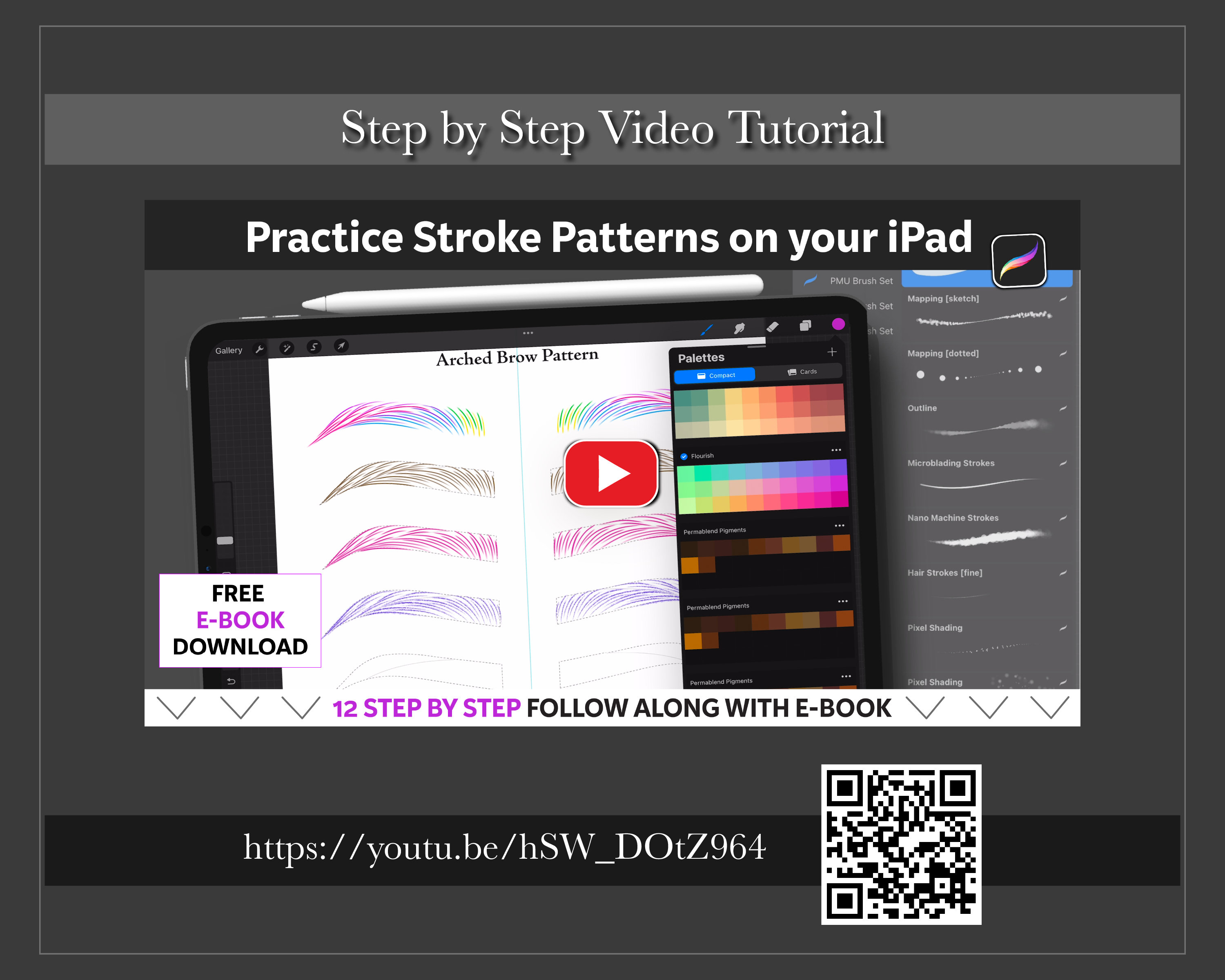 Microblading Brow Stroke Patterns: Practice Guide (PDF Print-out) - Etsy