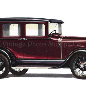 Set of 6 Ford Model A Classic Car Original VINTAGE Scans From Original ...