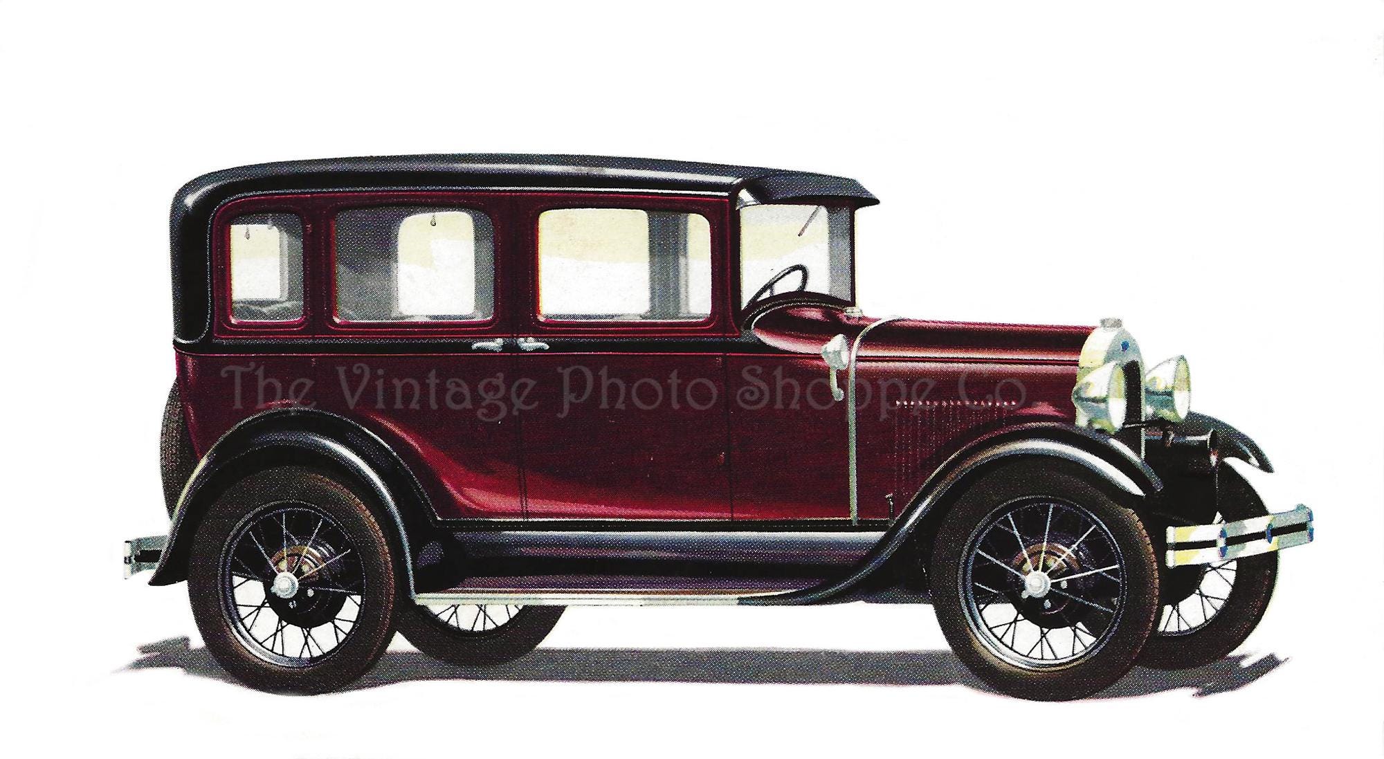 Set of 6 Ford Model A Classic Car Original VINTAGE Scans From Original ...