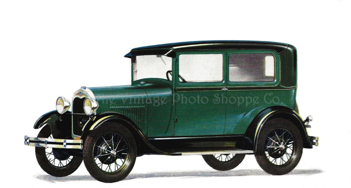 Set of 6 Ford Model A Classic Car Original VINTAGE Scans From Original ...