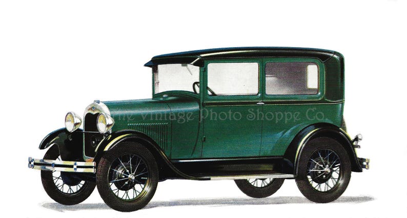 Set of 6 Ford Model A Classic Car Original VINTAGE Scans From Original ...