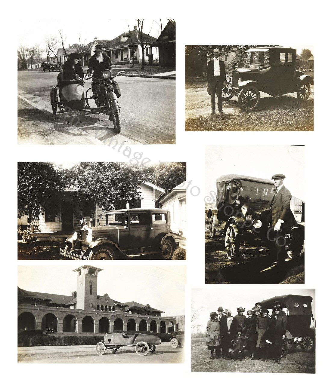 Set of 20 Model A Model T Classic Automobiles Real Photo Snapshots 1920 ...