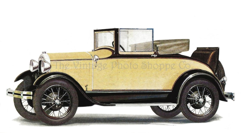 Set of 6 Ford Model A Classic Car Original VINTAGE Scans From Original ...