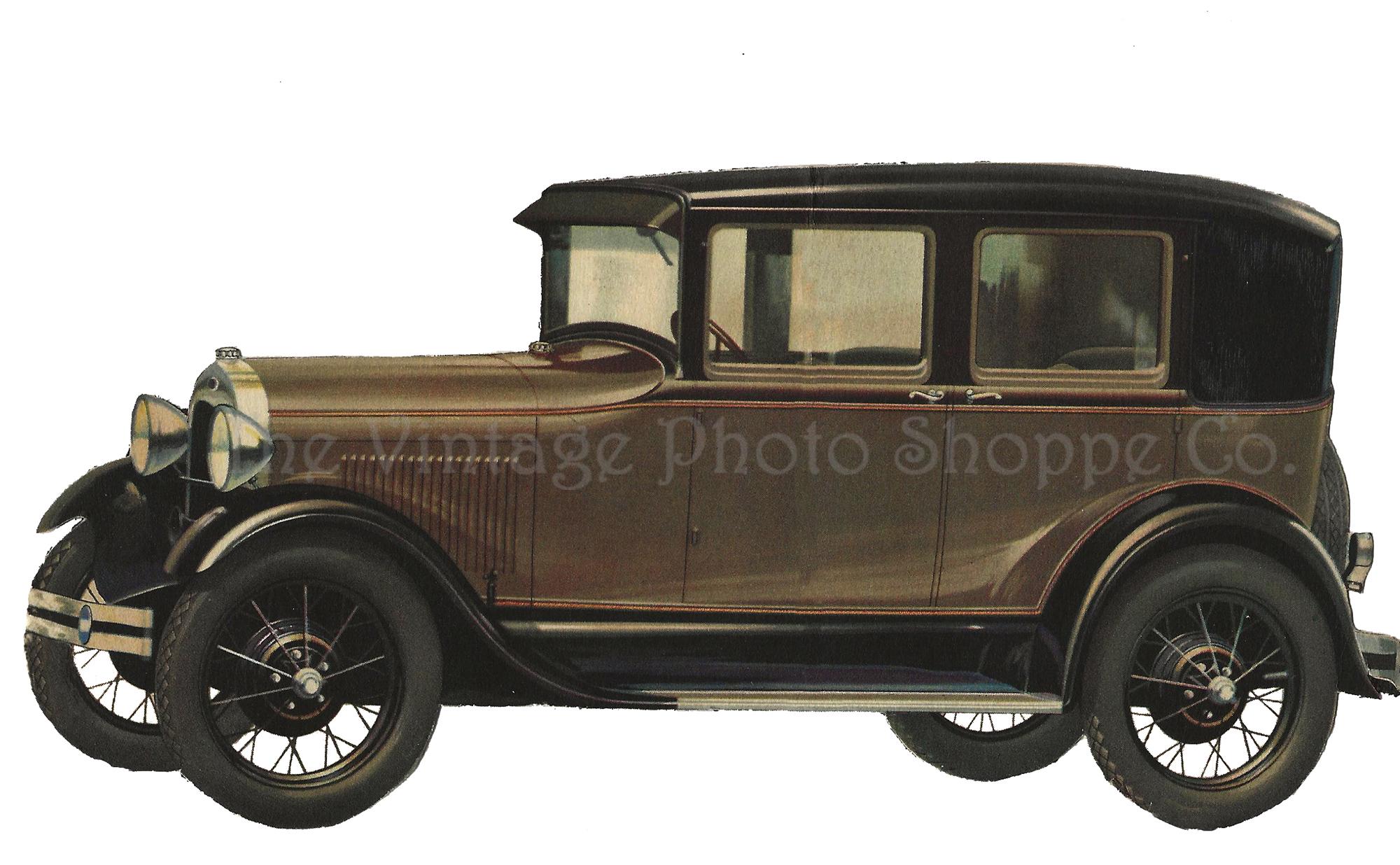Set of 6 Ford Model A Classic Car Original VINTAGE Scans From Original ...