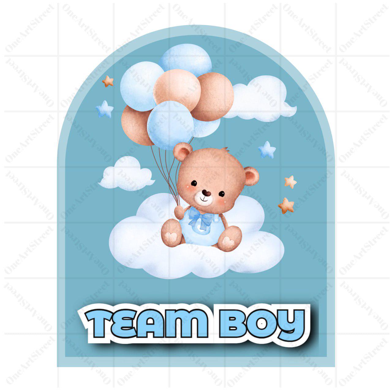 Team Boy Png, Digital Clipart, Gender Reveal Svg, Baby Teddy Bear Png ...