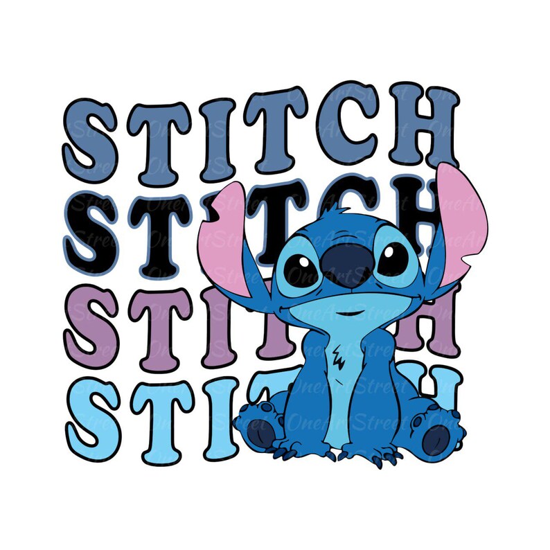 Stitch SVG: Cartoon Character Clipart - Cricut & Silhouette Cut Files ...