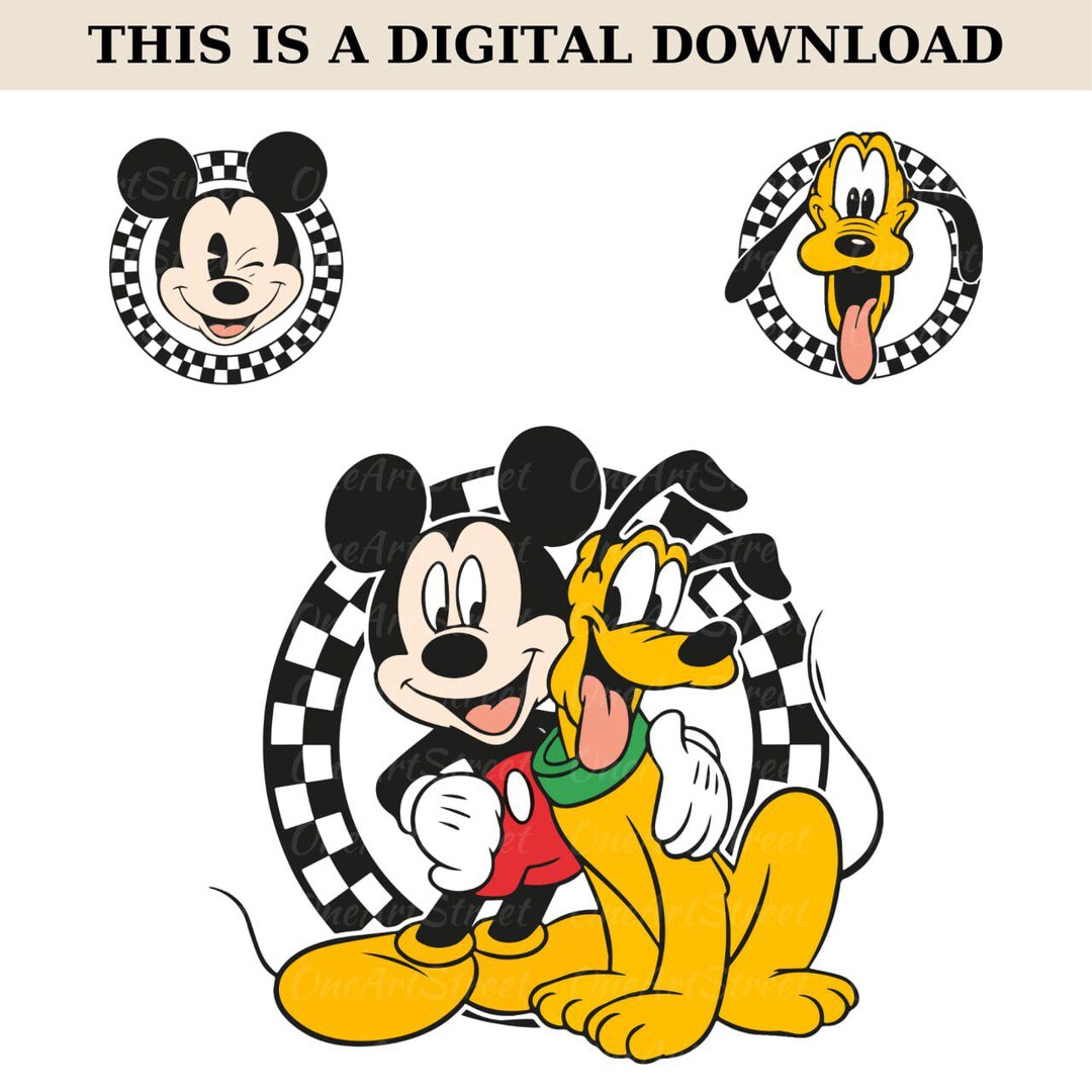 Mouse and Friend SVG Bundle: Cartoon Cliparts (digital Download) - Etsy