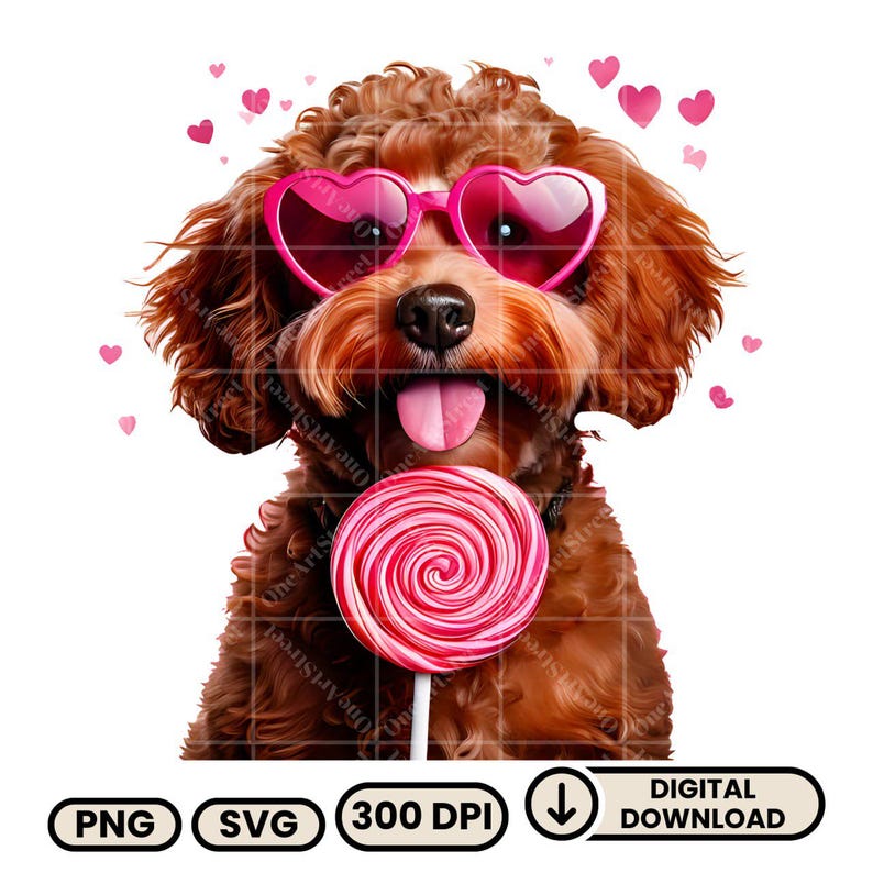 Coqueta Goldendoodle PNG Coqueta Valentines PNG Doodle Mom Coquette PNG ...