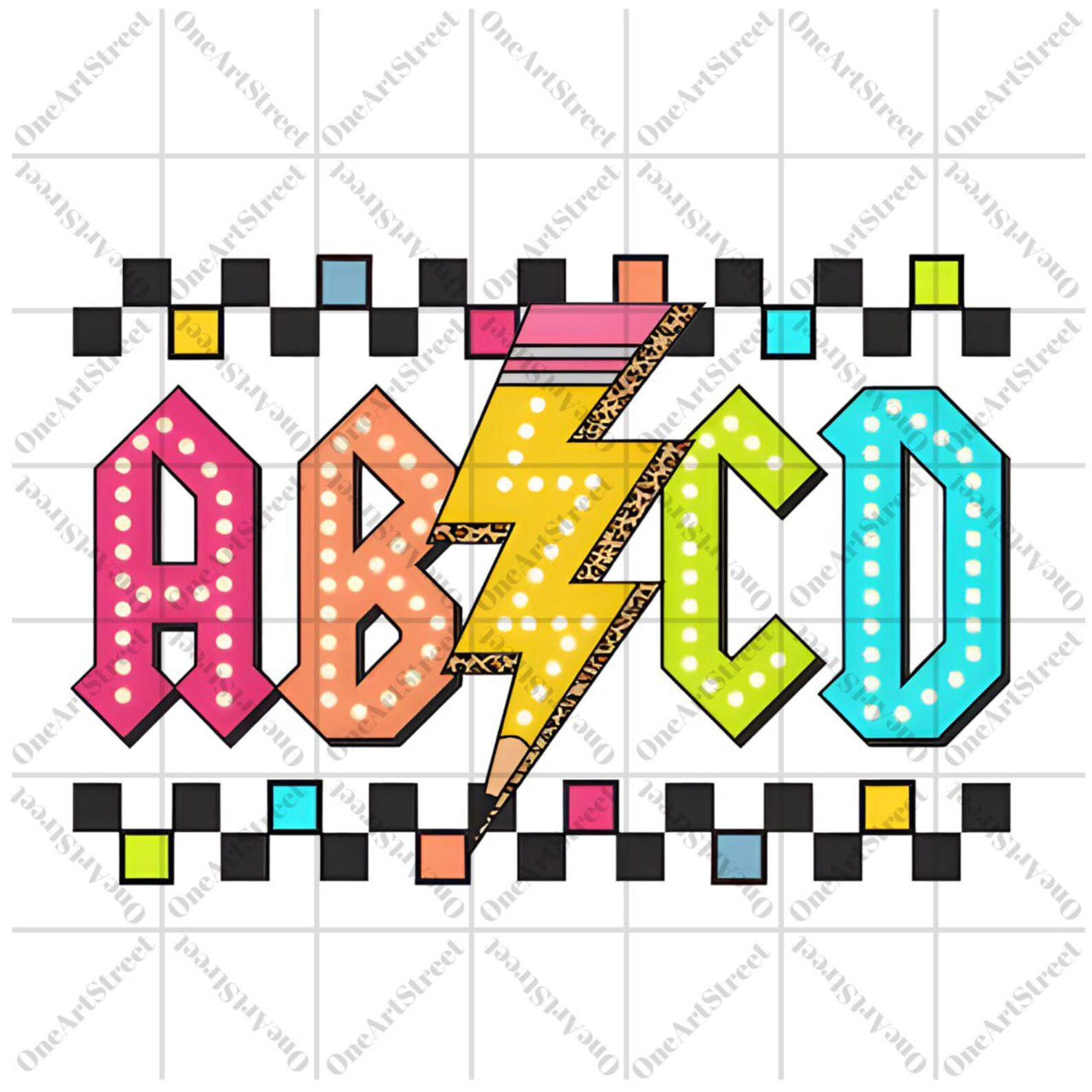 ABCD Teacher PNG: Back to School Design (digital Download) - Etsy