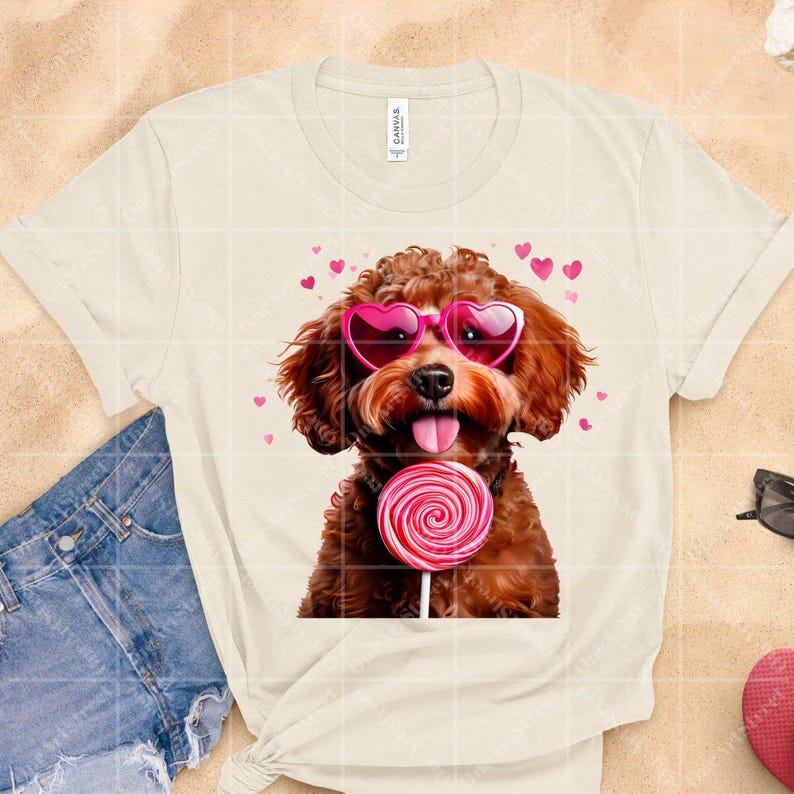 Coqueta Goldendoodle PNG Coqueta Valentines PNG Doodle Mom Coquette PNG ...