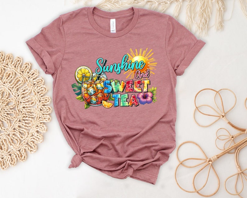 Sunshine and Sweet Tea Png, Sublimation Design, Beach Tea, Sweet Tea ...