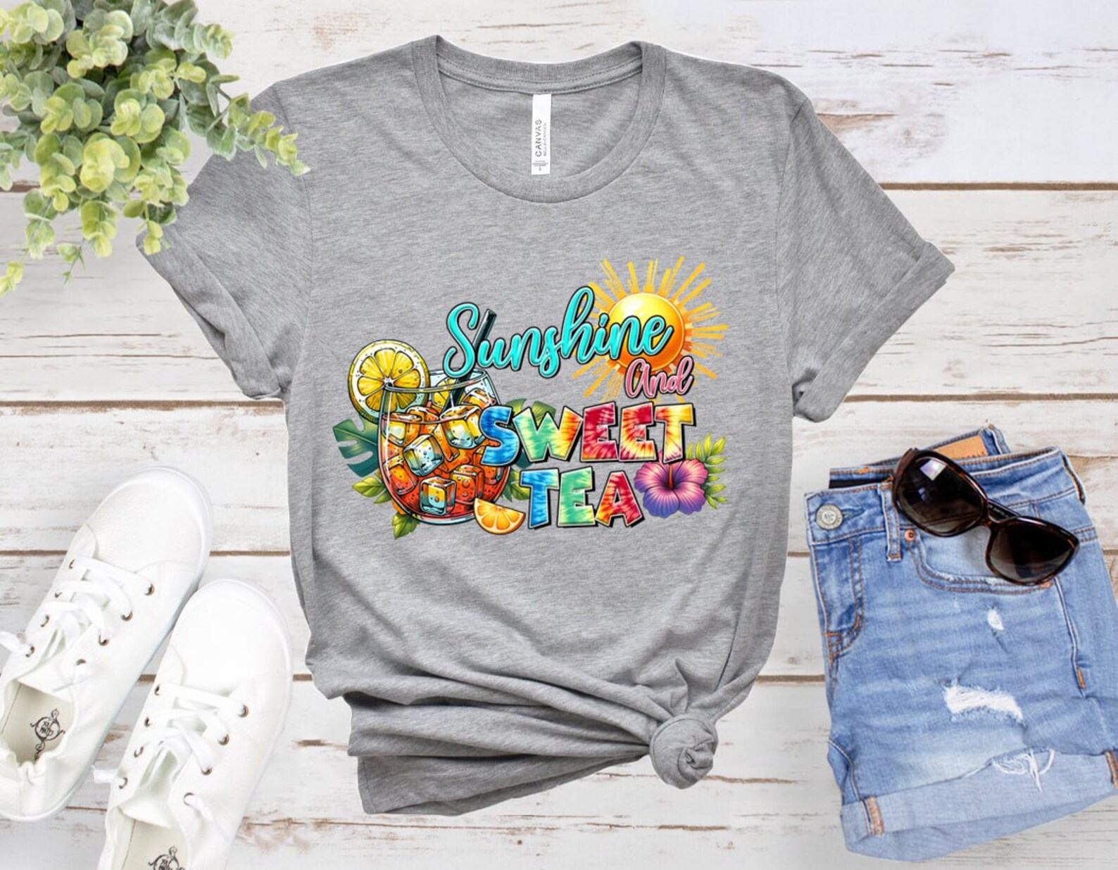 Sunshine and Sweet Tea Png, Sublimation Design, Beach Tea, Sweet Tea ...