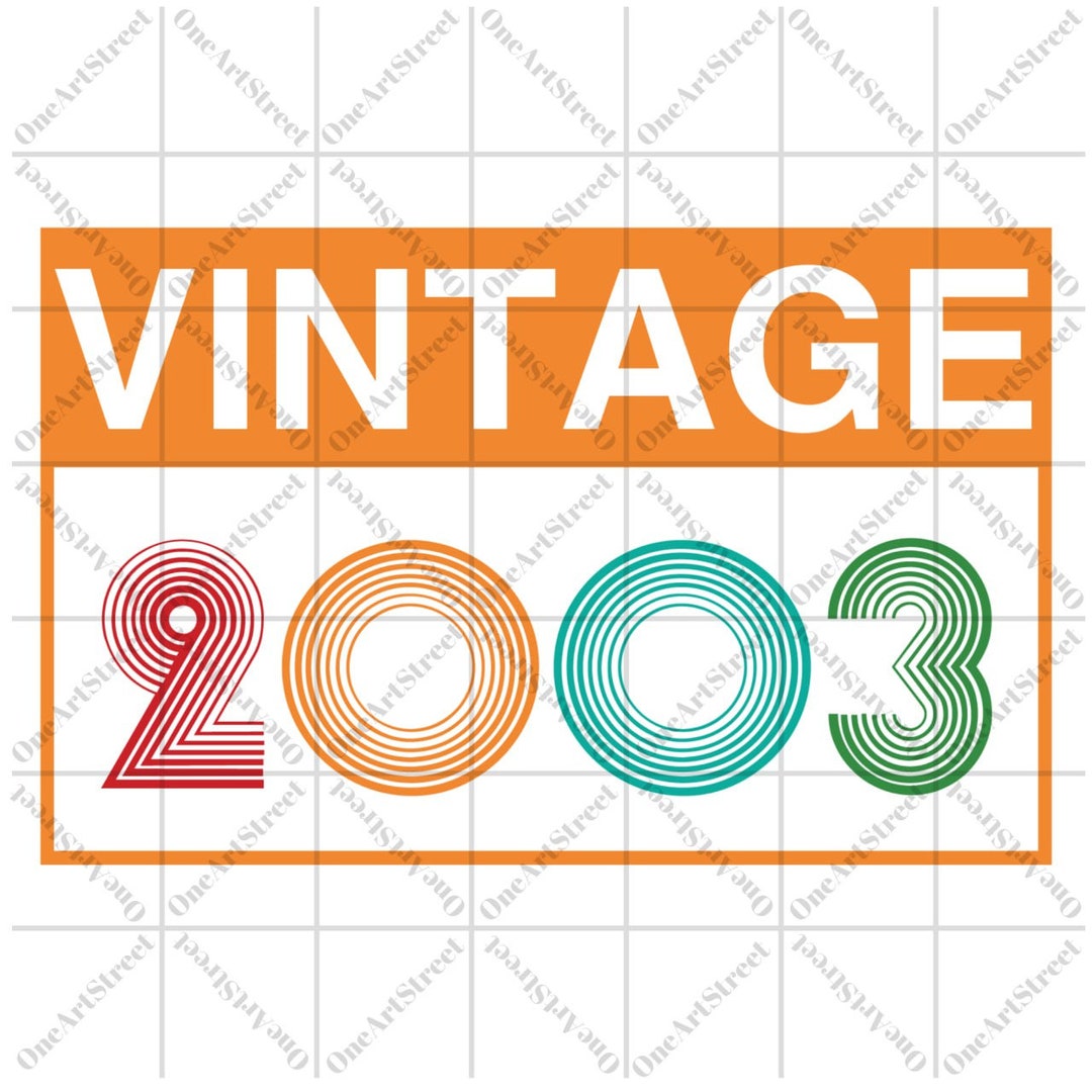 2003 Birthday Gift: Retro 21st Birthday Design (PNG, SVG) - Etsy