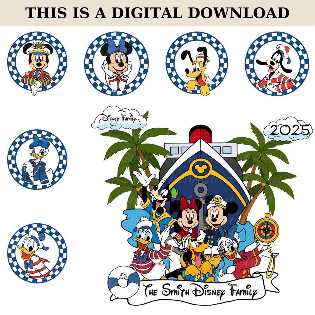 Bestseller! Sail Away With Mickey and Friends Png, Sea Sail Png, Disney ...