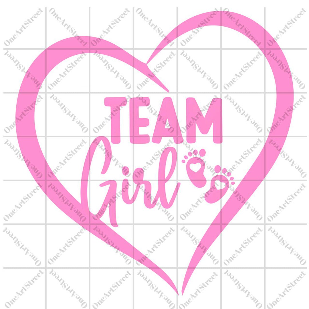 Team Girl Svg, Team Girl Png, Gender Reveal Svg, Baby Announcement Svg ...