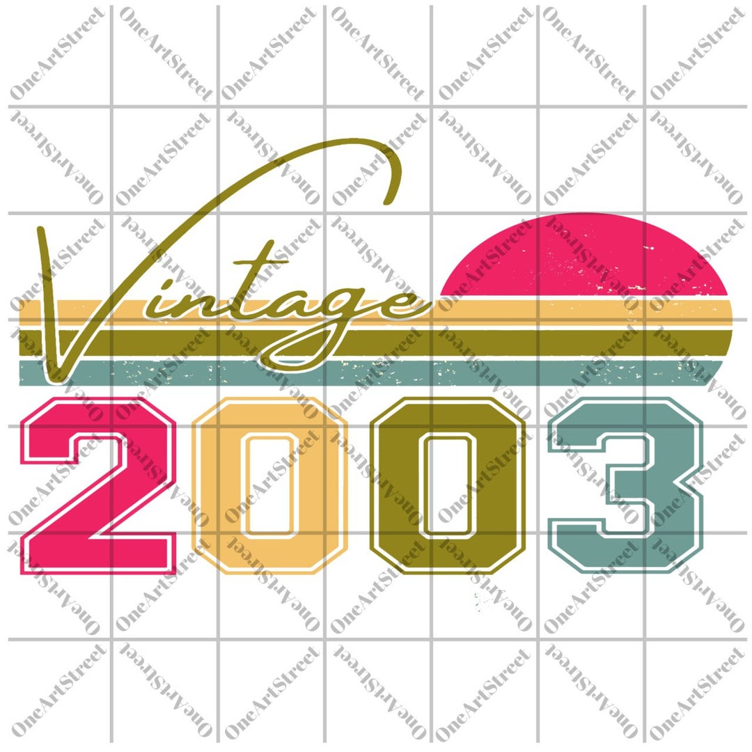 Vintage 2003 Birthday PNG SVG: Retro 21st Birthday Gift (digital) - Etsy