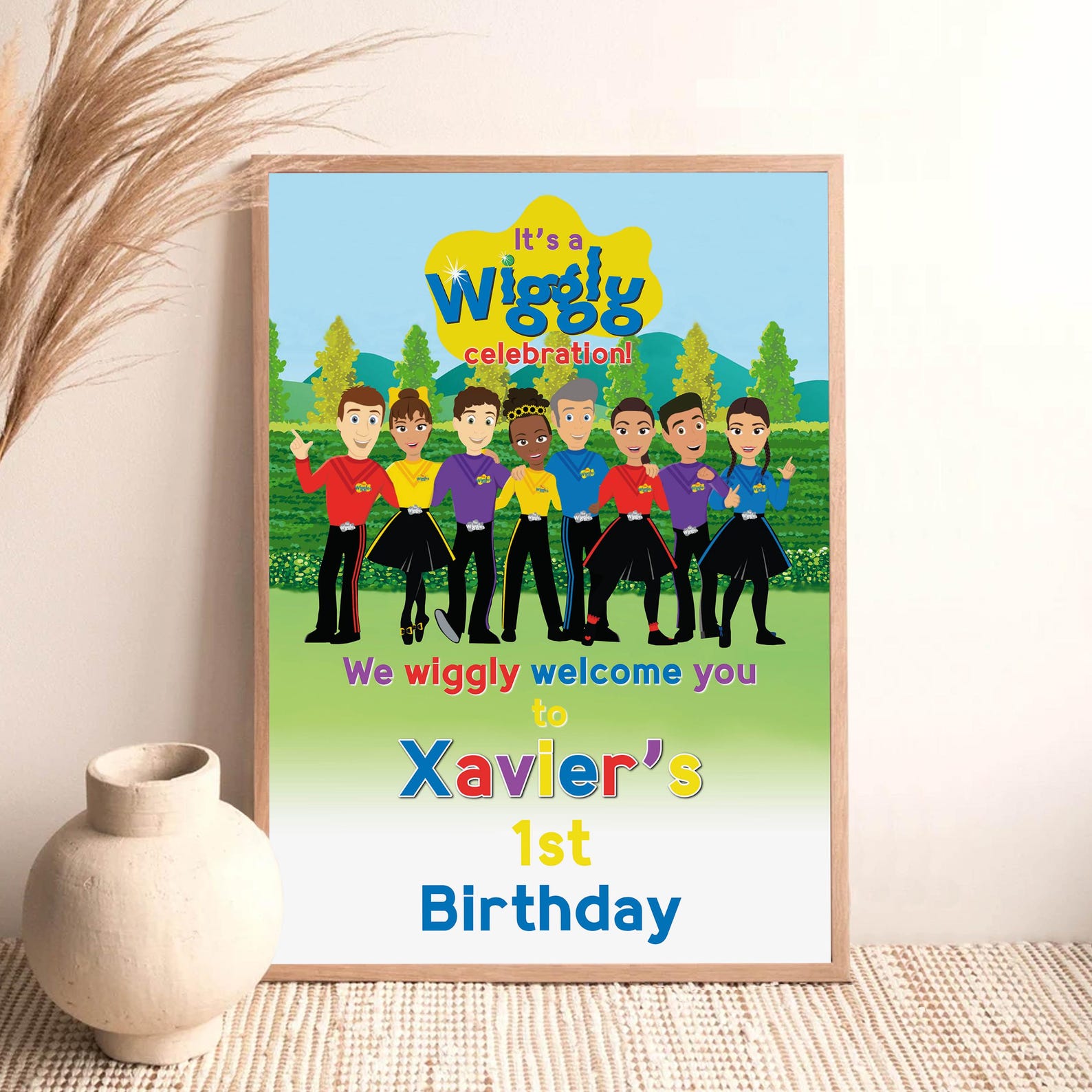 Wiggles Welcome Sign, Editable Birthday Sign, Wiggles Birthday Welcome ...