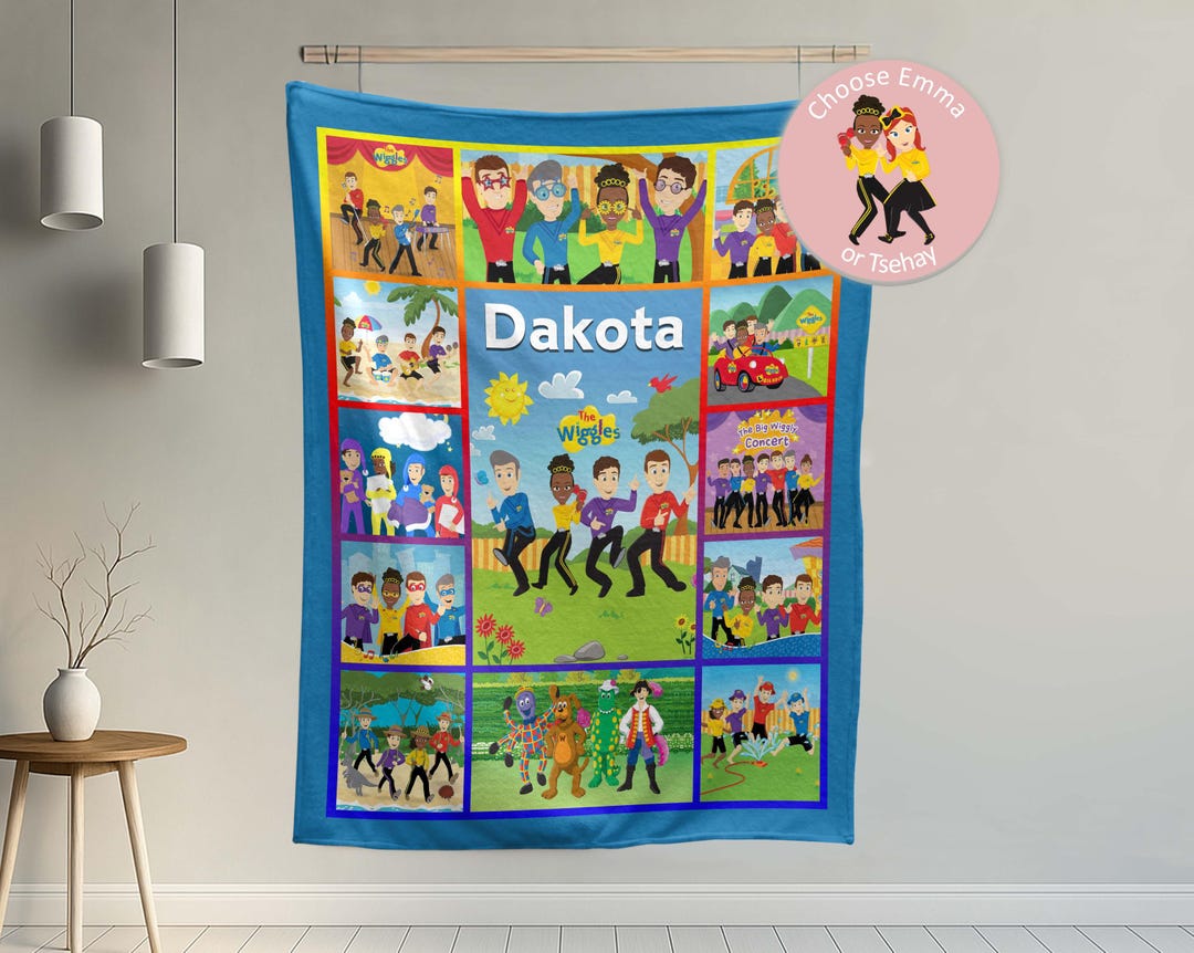 Wiggles Blanket, Personalized Kids Bedding, Custom Blanket, Made to ...