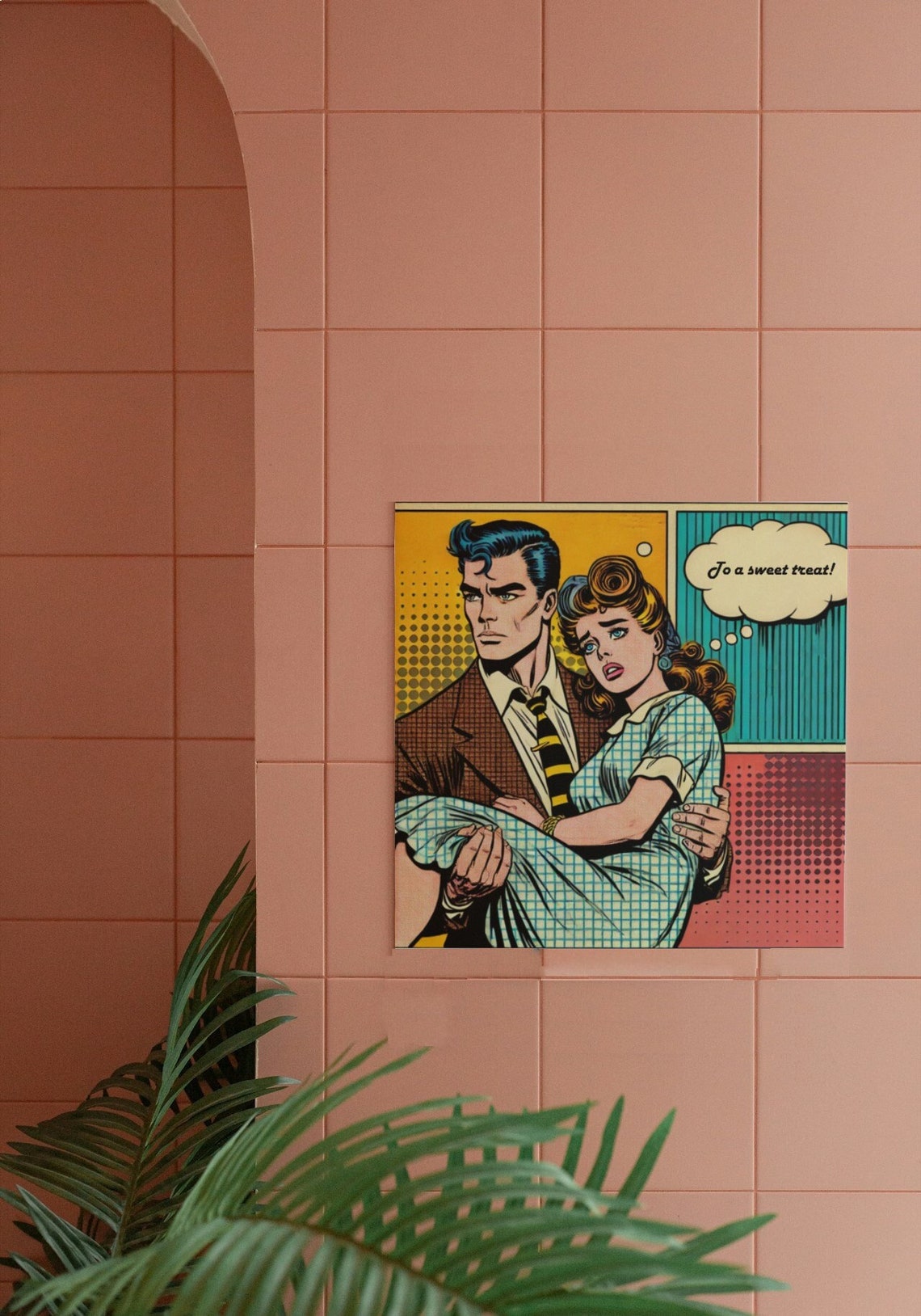 Retro 50's Comic Art Digital Wall Print - Aesthetic Funny Sweet Treat ...