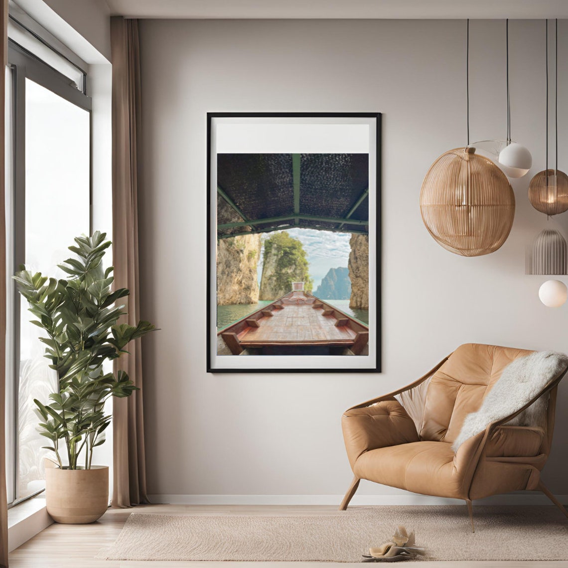 Scenic Lake View Wall Art, Rolled Poster for Home Decor, Nature ...
