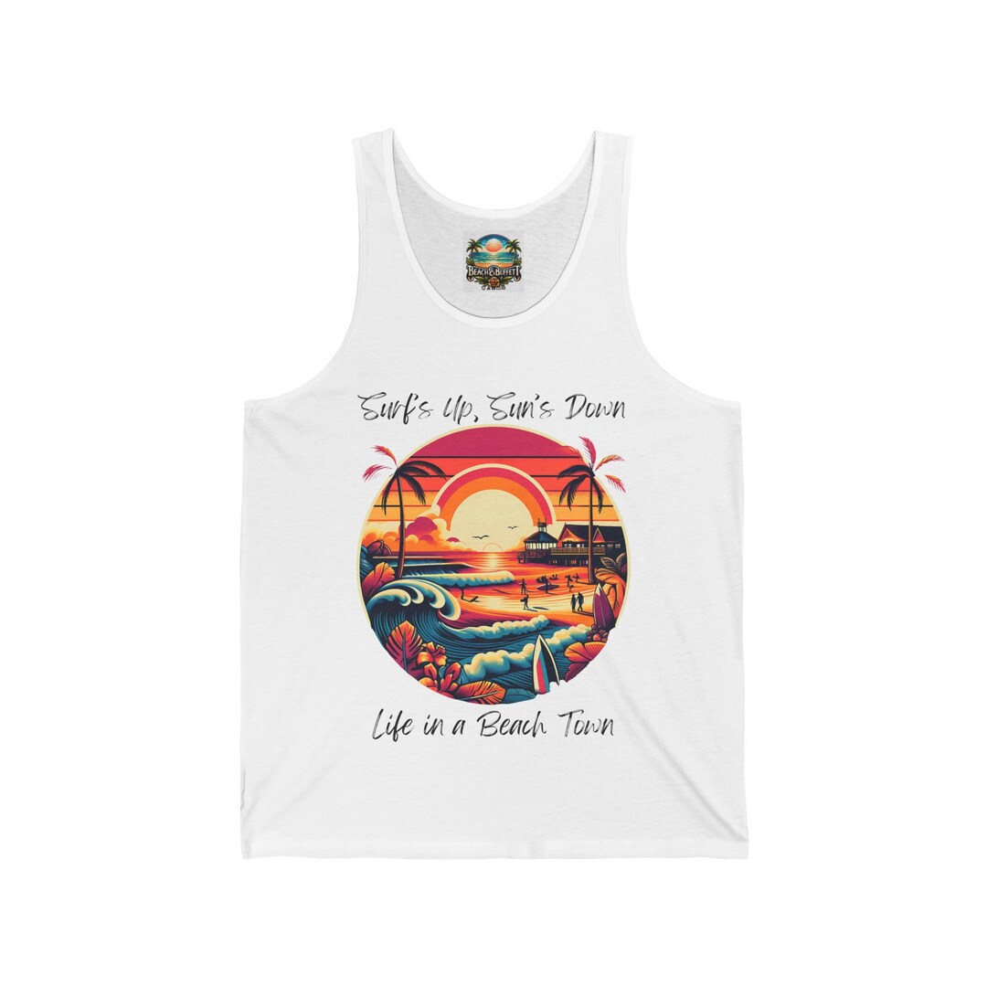 Jimmy Buffett Tank Delaney Talks to Statues Tank Beach Lyrics Surf's up ...