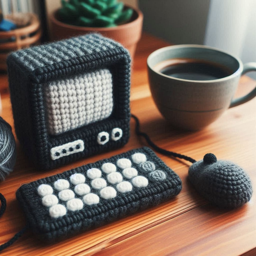 Crocheted Computer - Etsy