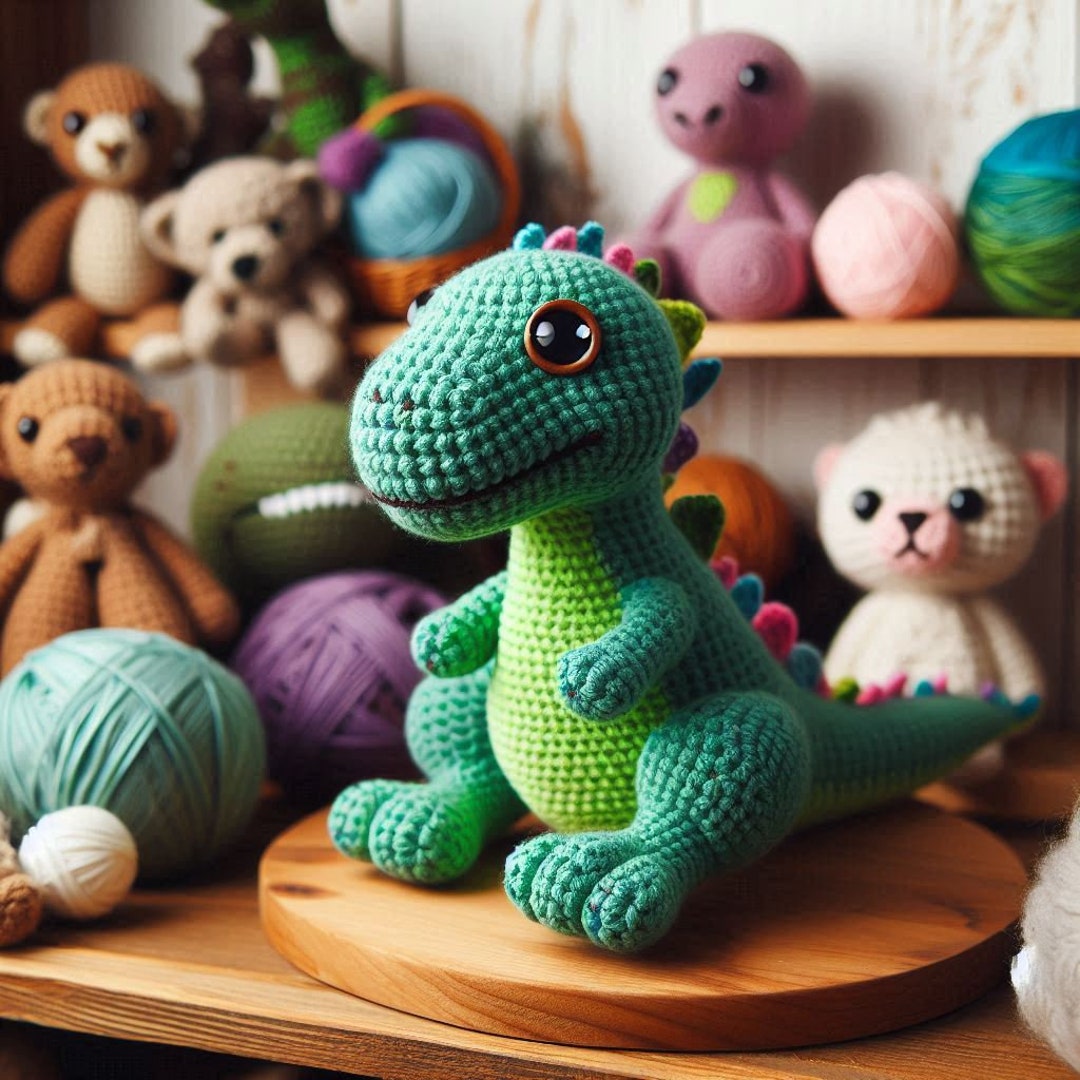 Remi the Crocheted Raptor - Etsy