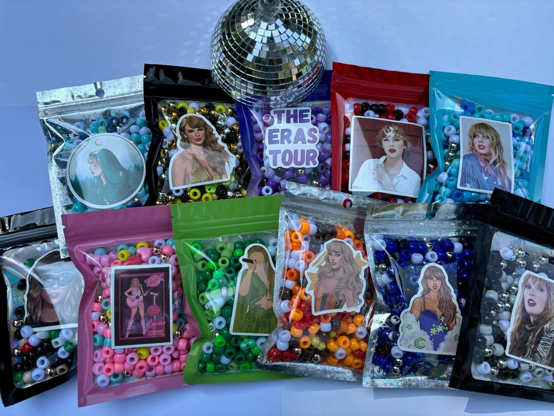 PONY BEADS Taylor Swift Albums 1-11 Bracelet Kit KIDS Party Favors ...