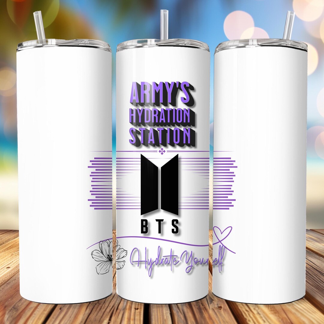 BTS Tumbler Army's Hydration Station Travel Mug for Fans Hydrate ...