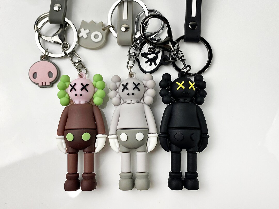 Cute Kaws Keychain, Handmade Keychain, Silicone Keychain, Kaws Keychain ...