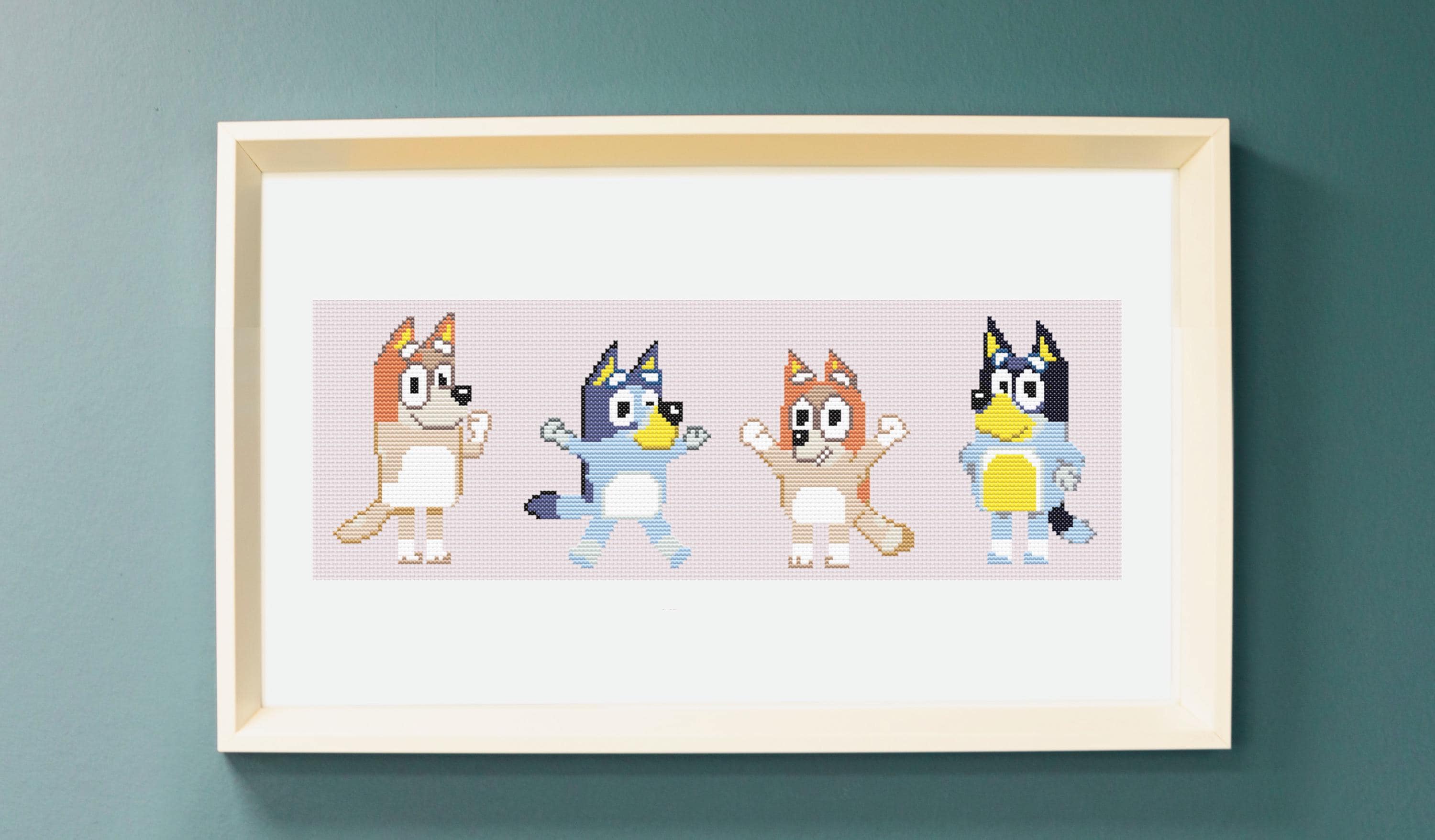 Cross Stitch Pattern Bluey Bingo Mom Dad - Etsy