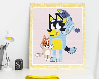 Bluey Cross Stitch Pattern - Etsy