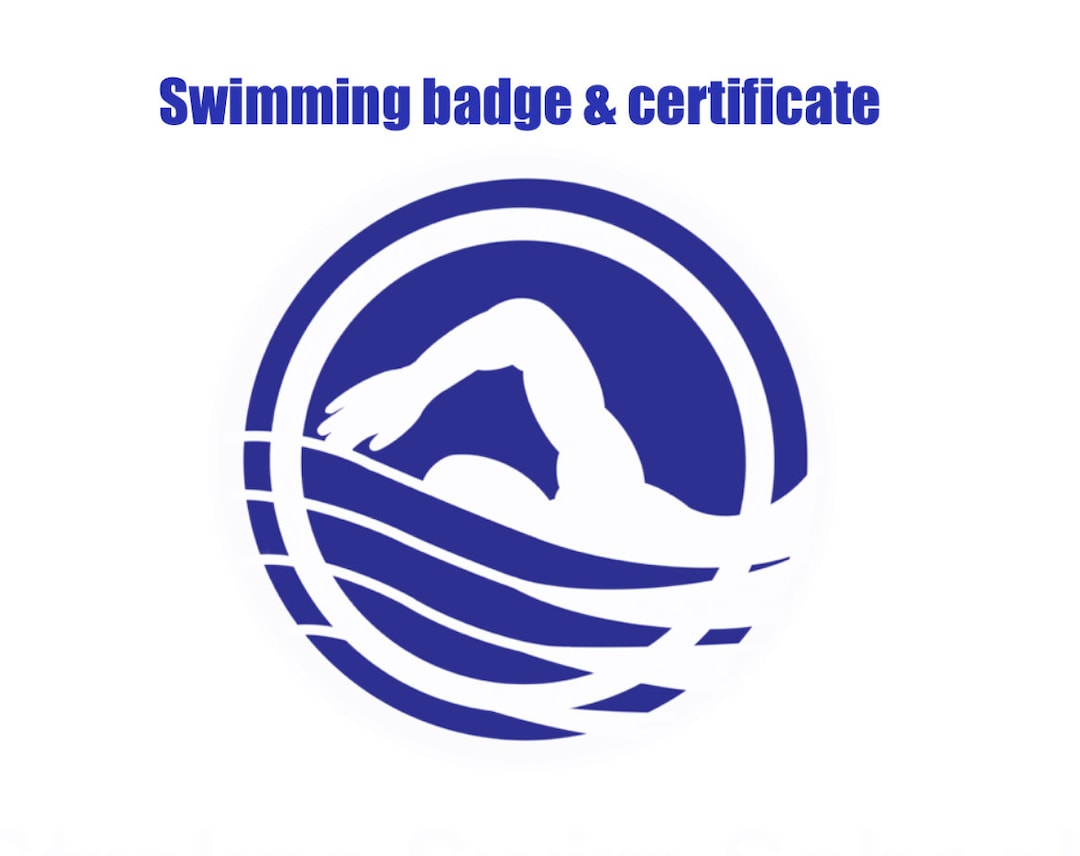 Swimming Badge & Certificate - Etsy
