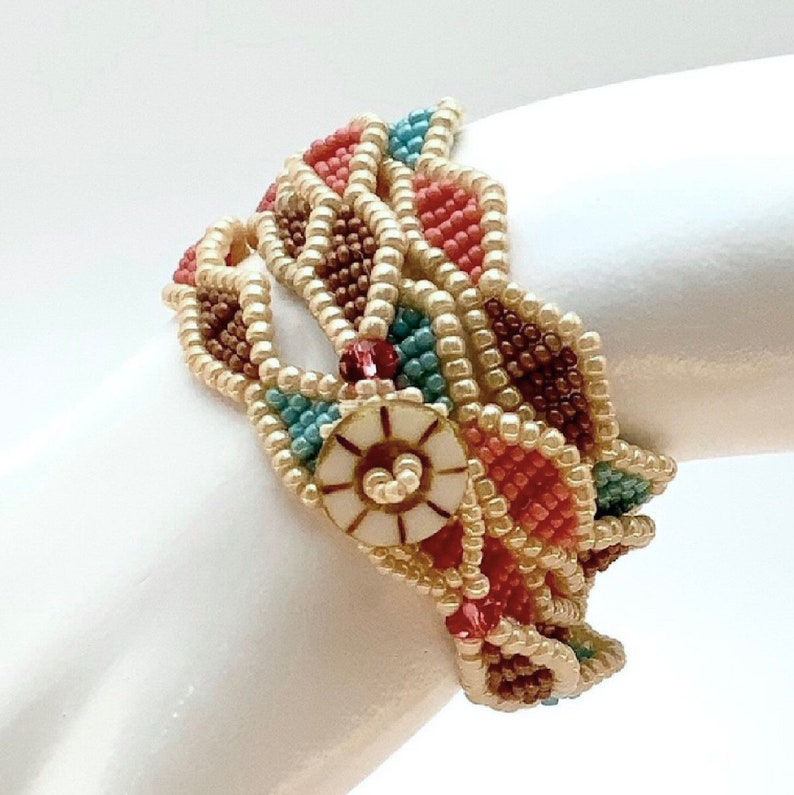 Beading Pattern for Boho Wrap Bracelet, Necklace, Earrings, and More ...