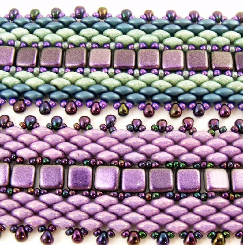 Superduo Pattern for Beaded Bracelet, Beadweaving Tutorial - Etsy