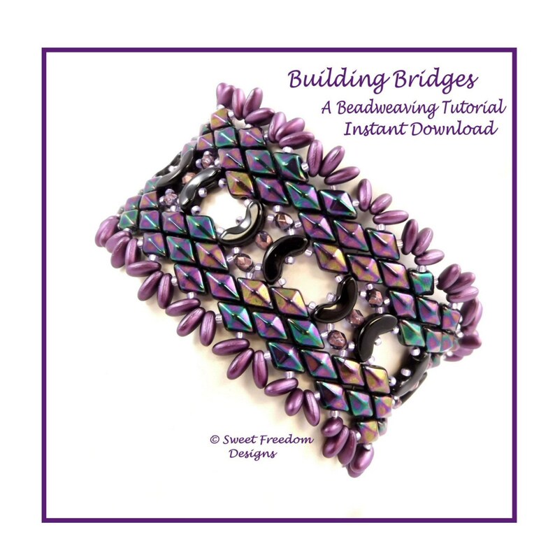 Beadweaving Pattern for Sophisticated Wide Statement Bracelet ...