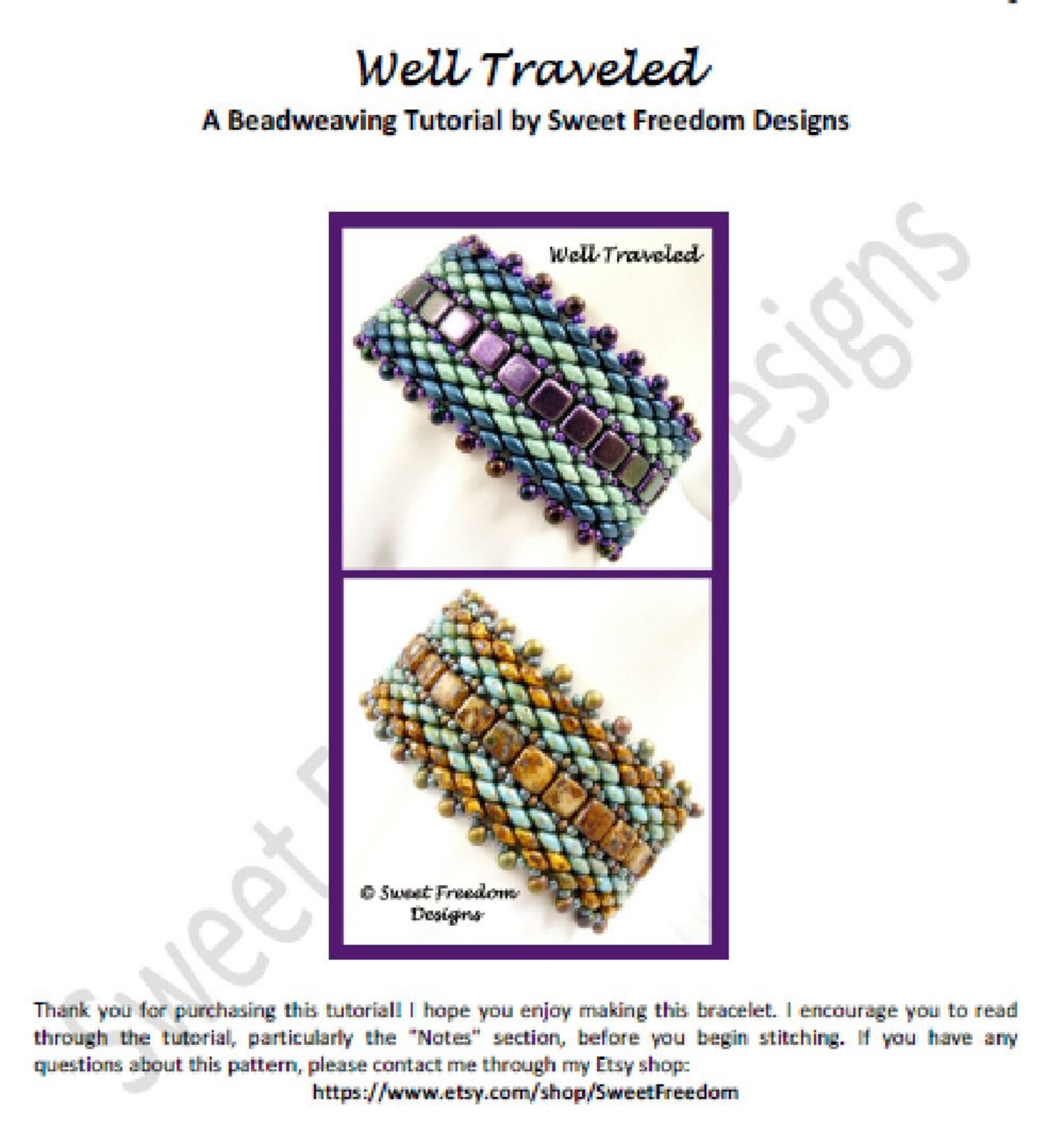 Superduo Pattern for Beaded Bracelet, Beadweaving Tutorial - Etsy