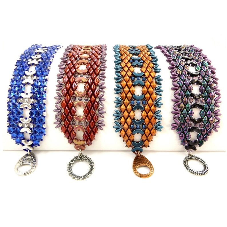 Beadweaving Pattern for Sophisticated Wide Statement Bracelet ...