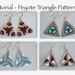 Peyote Earring Pattern, Seed Bead Pattern, Bead Triangle Pattern ...