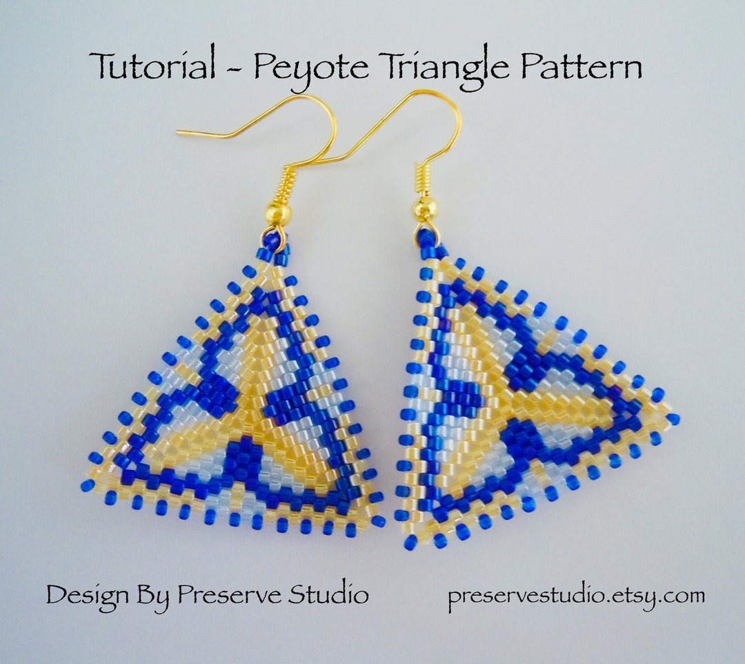 Peyote Earring Pattern, Seed Bead Pattern, Bead Triangle Pattern ...
