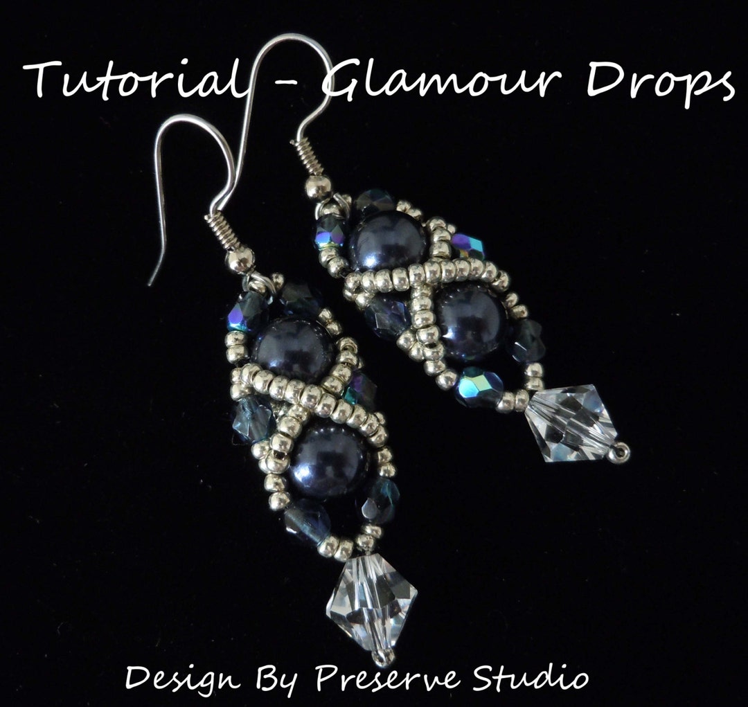Bead Pattern, Bead Earring Tutorial, Seed Bead Earring Tutorial, Pearl ...