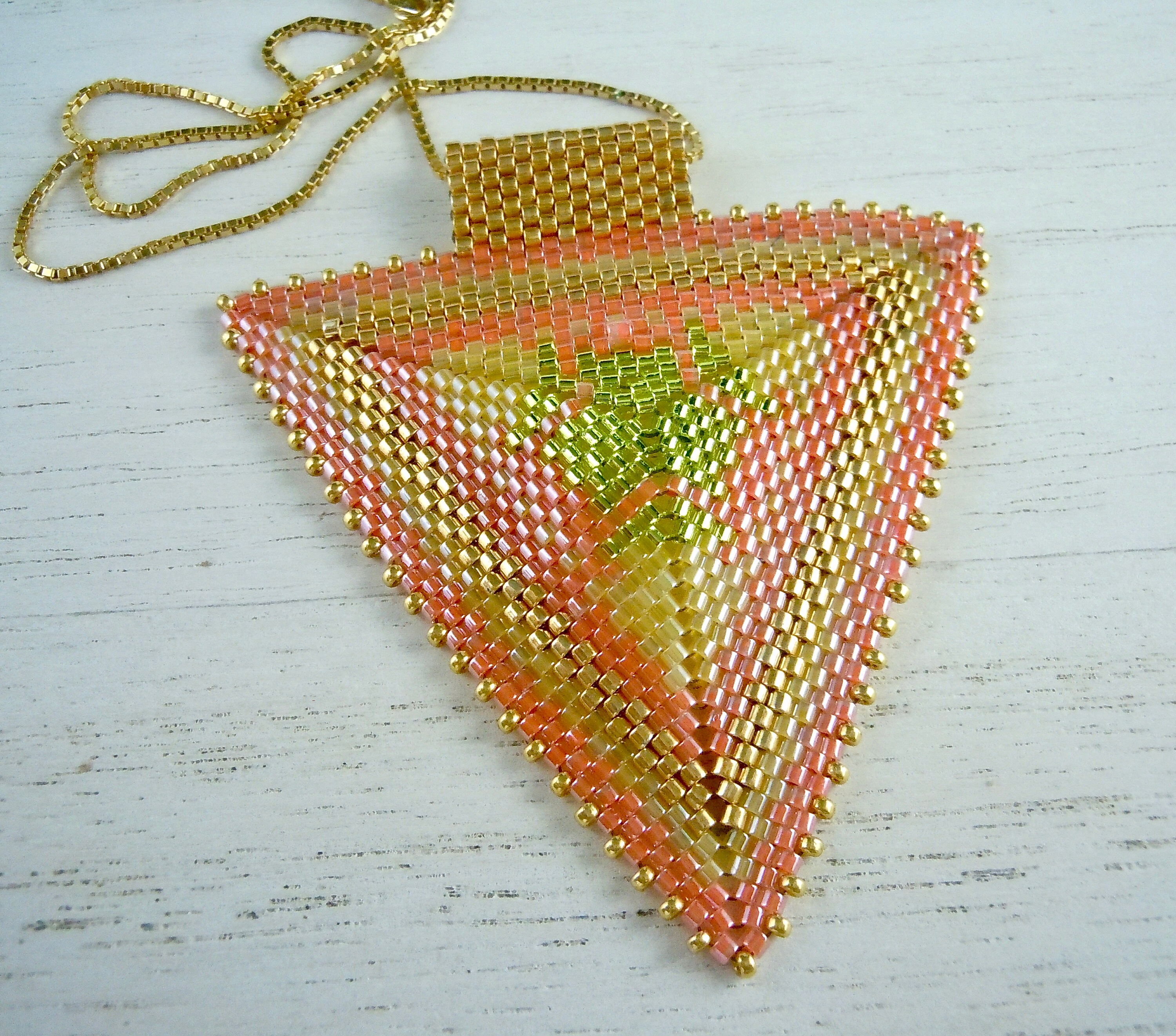 Peyote Pattern Seed Bead Pattern Peyote Pendant Beading - Etsy