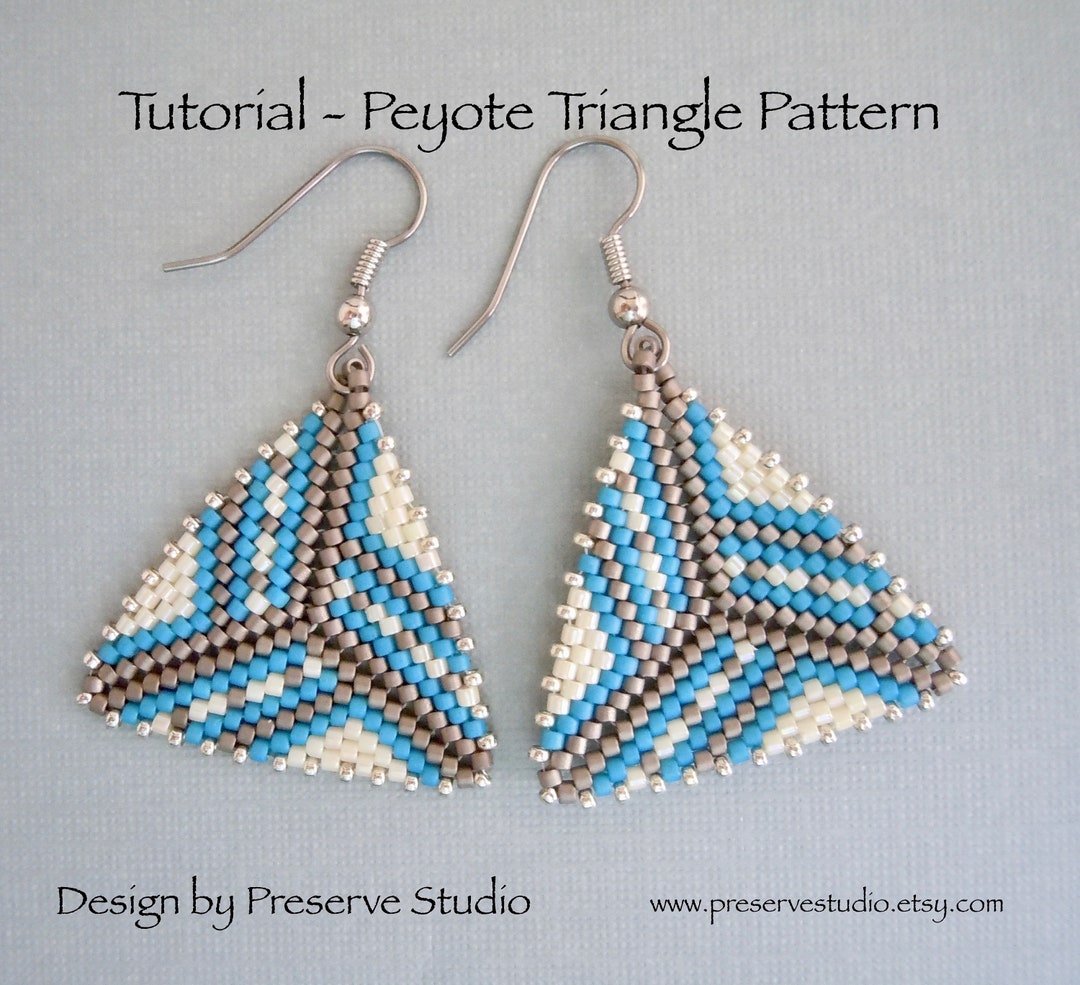 Peyote Earring Pattern, Seed Bead Pattern, Bead Triangle Pattern ...