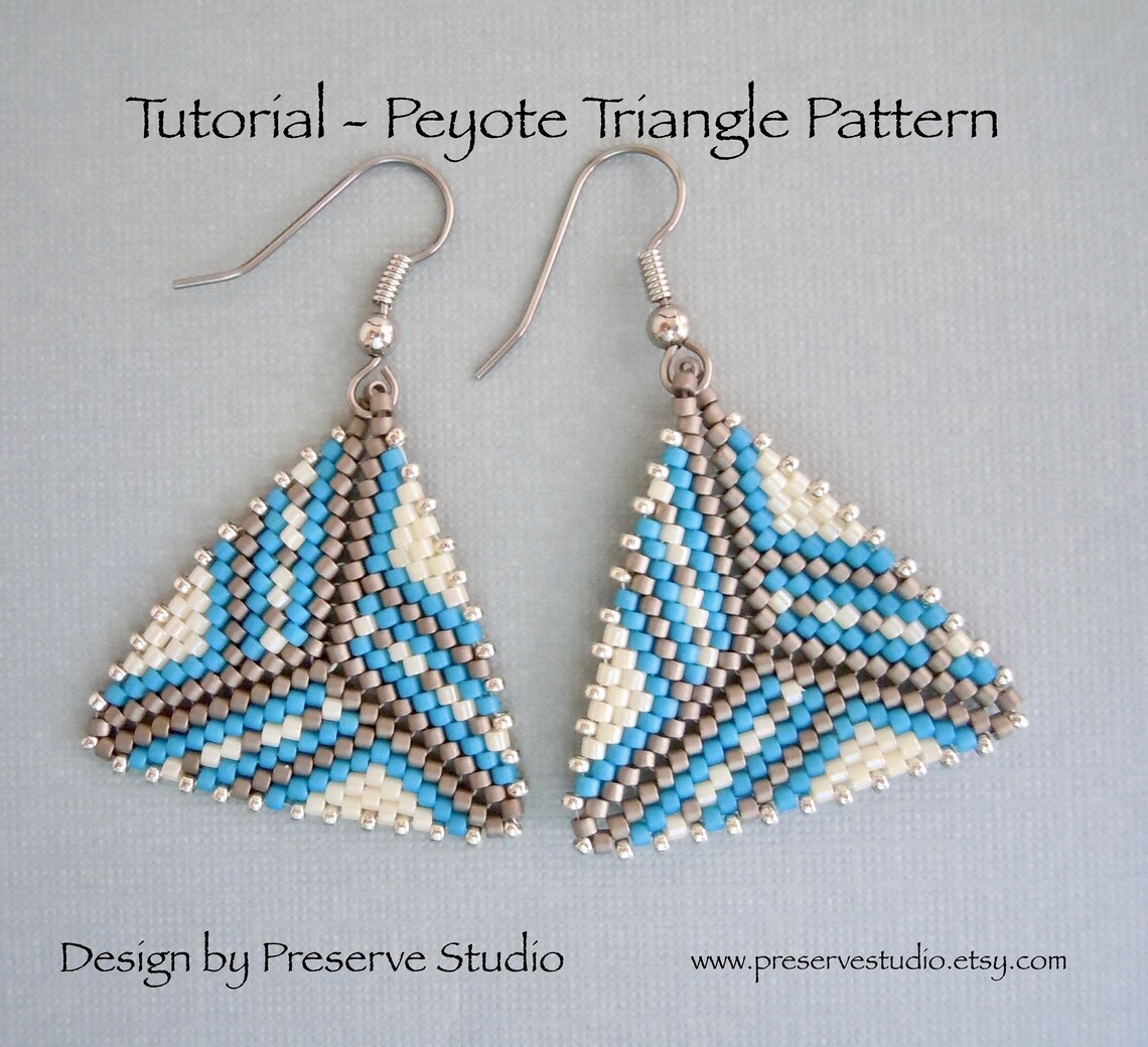 Peyote Earring Pattern Seed Bead Pattern Bead Triangle - Etsy Ireland