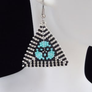 Peyote Earring Pattern, Seed Bead Pattern, Bead Triangle Pattern ...